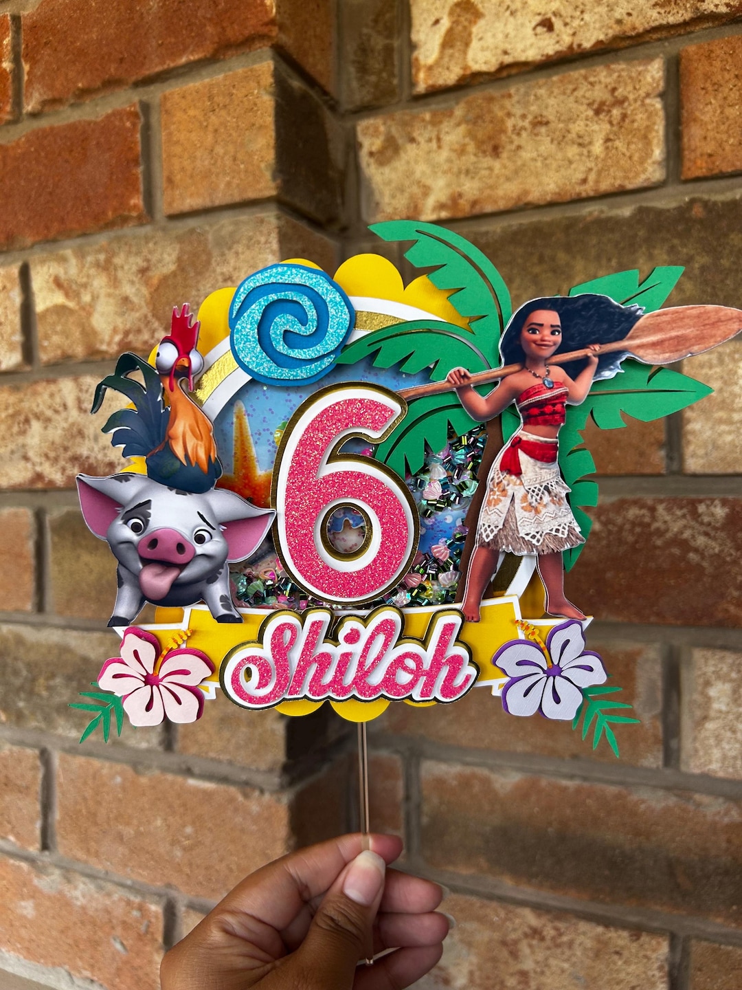 Moana Shaker Cake Topper | Moana Birthday | Maui - Etsy