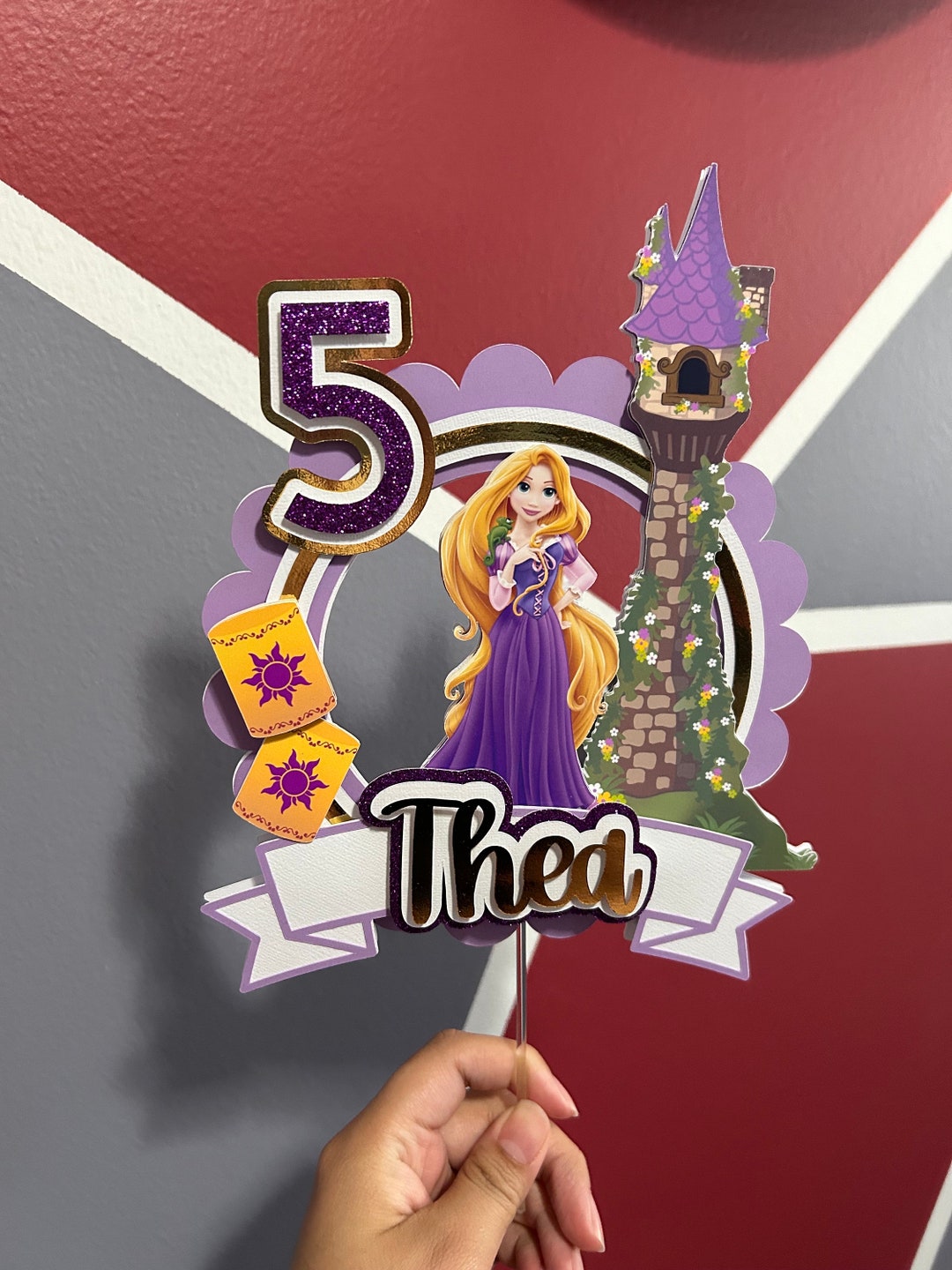 Rapunzel Cake Topper | Tangled | Princess Birthday Decor - Etsy