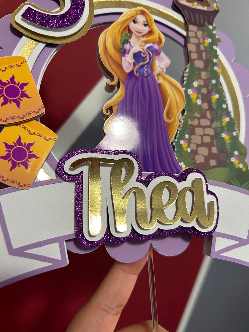 Rapunzel Cake Topper | Tangled | Princess Birthday Decor - Etsy