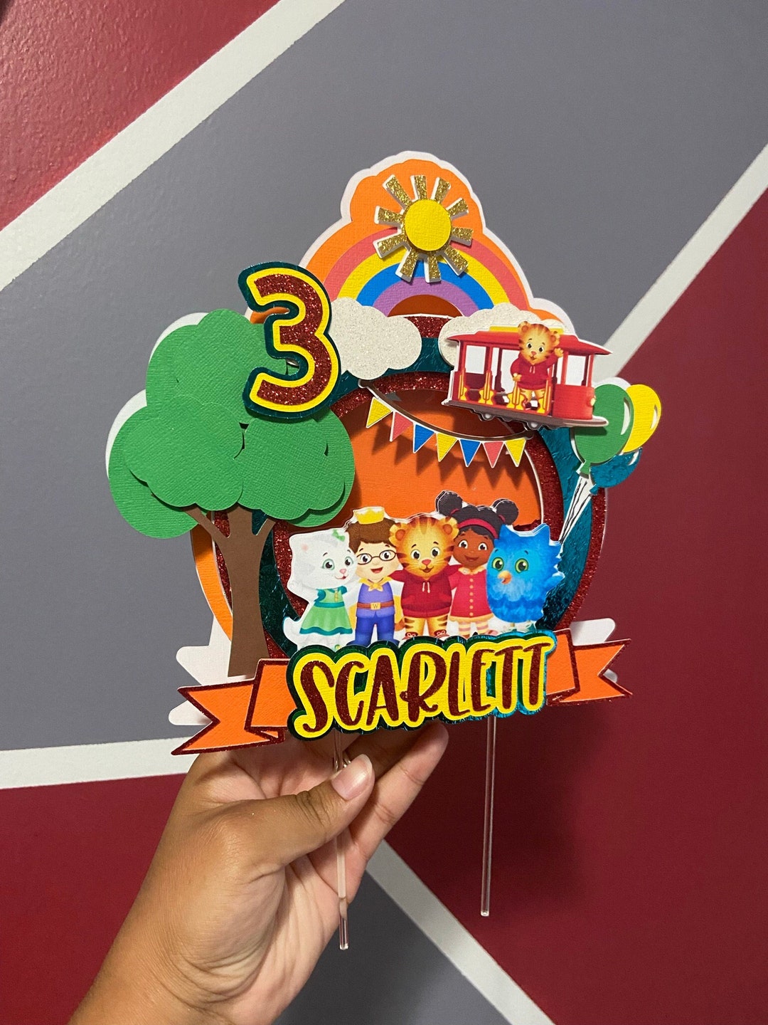 Daniel Tiger Neighbourhood Cake Topper Shaker | Party Decorations - Etsy UK