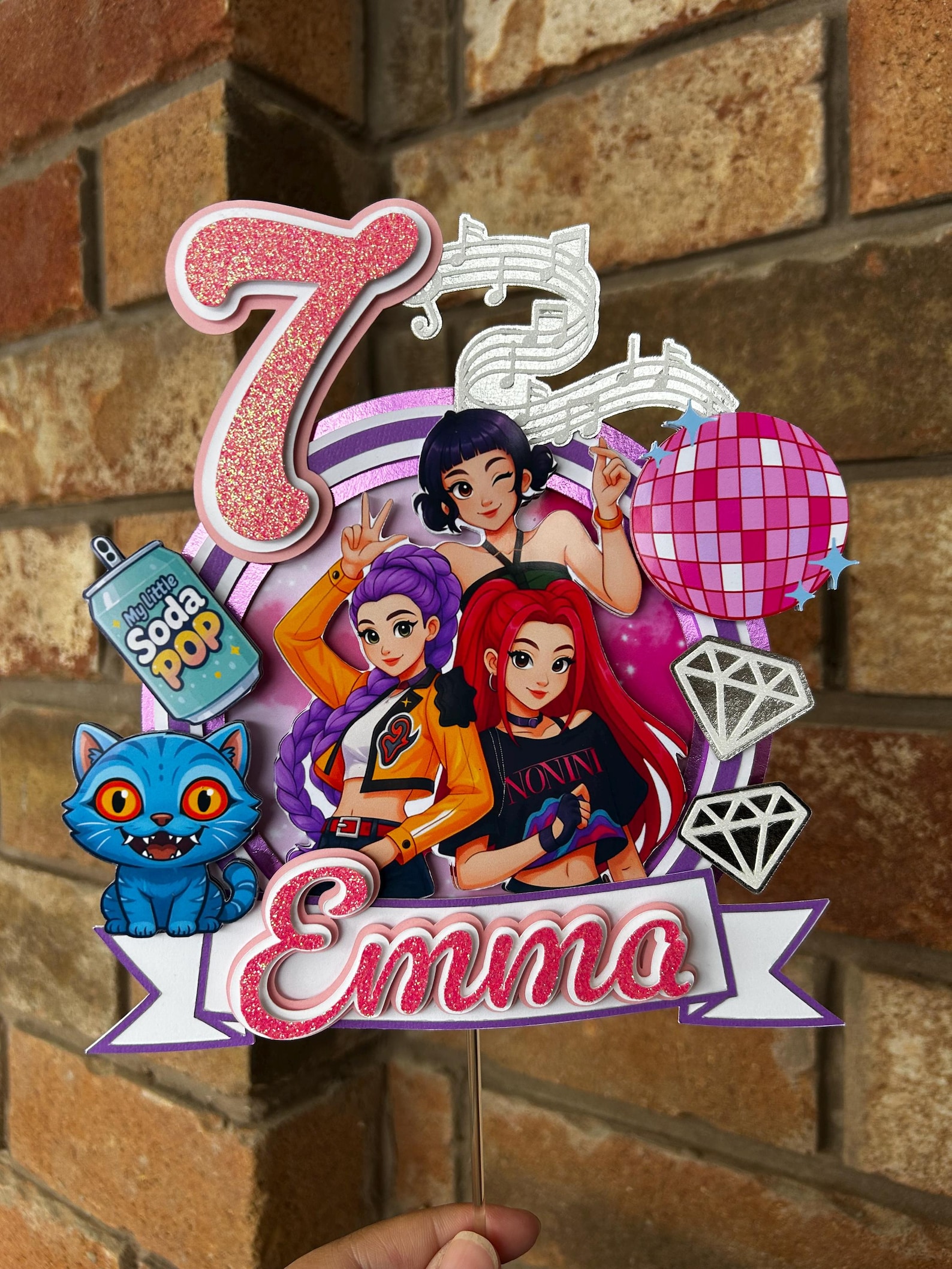 Kpop Demon Hunters Cake Topper | Huntrix - Etsy