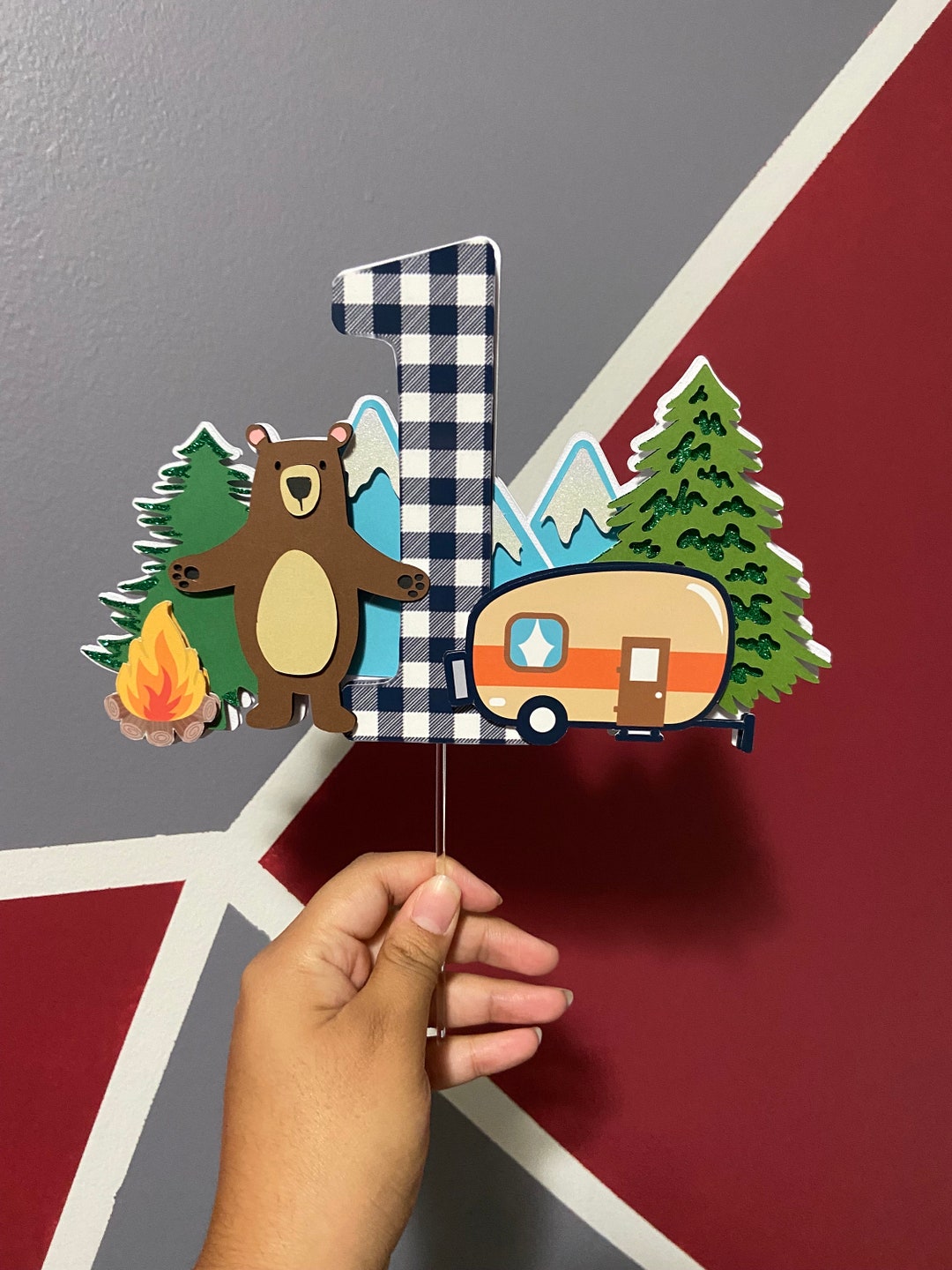 Wilderness Cake Topper | Camping | Forest Birthday - Etsy