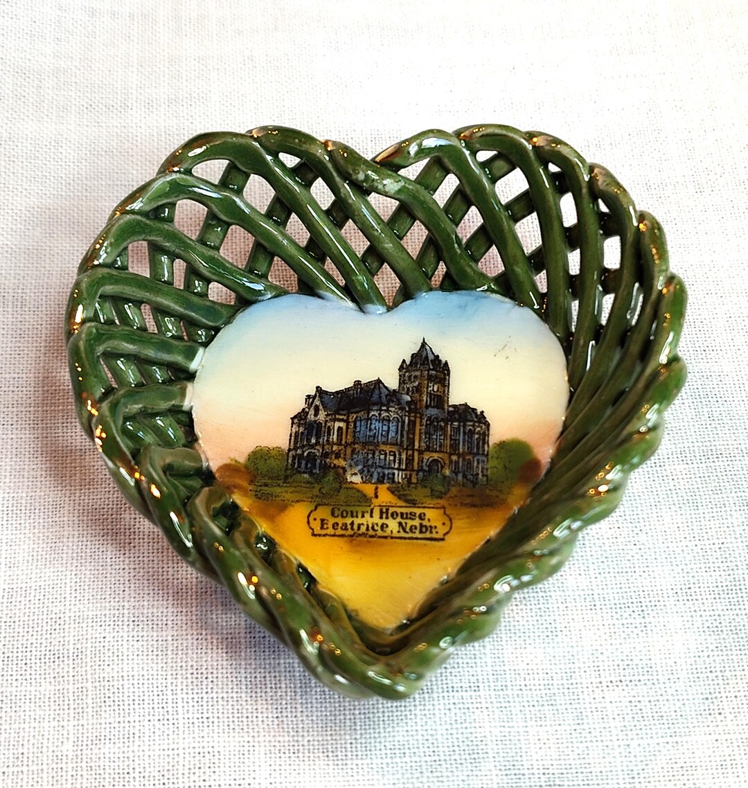Beatrice Nebraska Courthouse Martin Bros Heart Souvenir Dish - Etsy