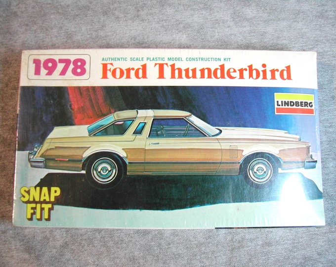 1978 Ford Thunderbird Model Kit and Box, Snap Fit, Lindberg - Etsy