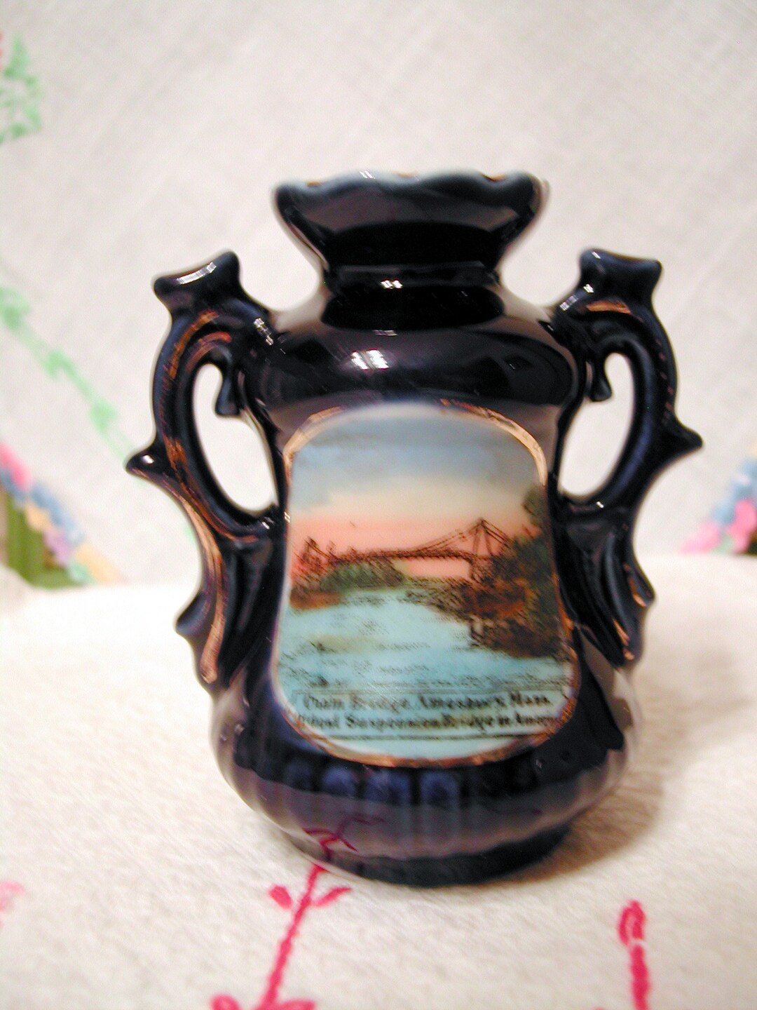 Amesbury Massachusetts Chain Bridge Souvenir Vase - Etsy
