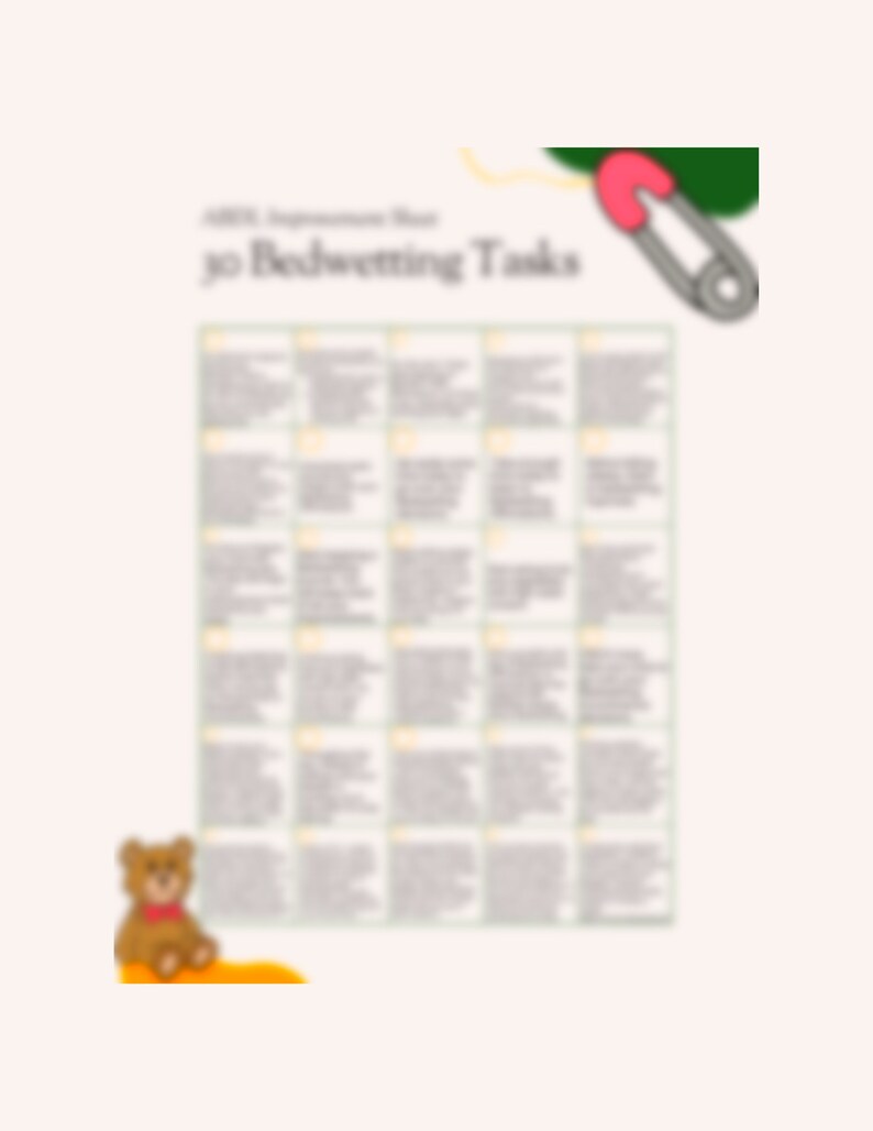 Abdl Bedwetting Goals Planner Wetting Bedwetting Diaper Etsy Australia