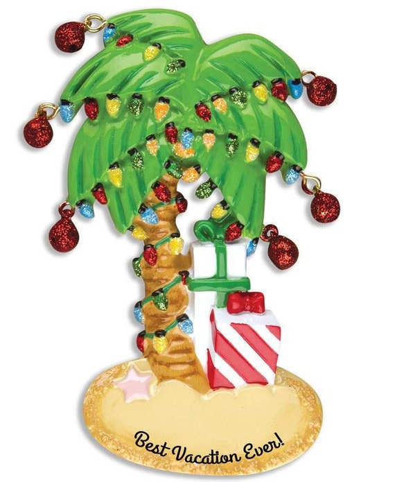 Christmas Palm Tree Personalized Christmas Ornament - Etsy