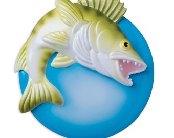 WALLEYE Acrylic Christmas Fish Ornament Fly Fishing Fisherman Gift ...