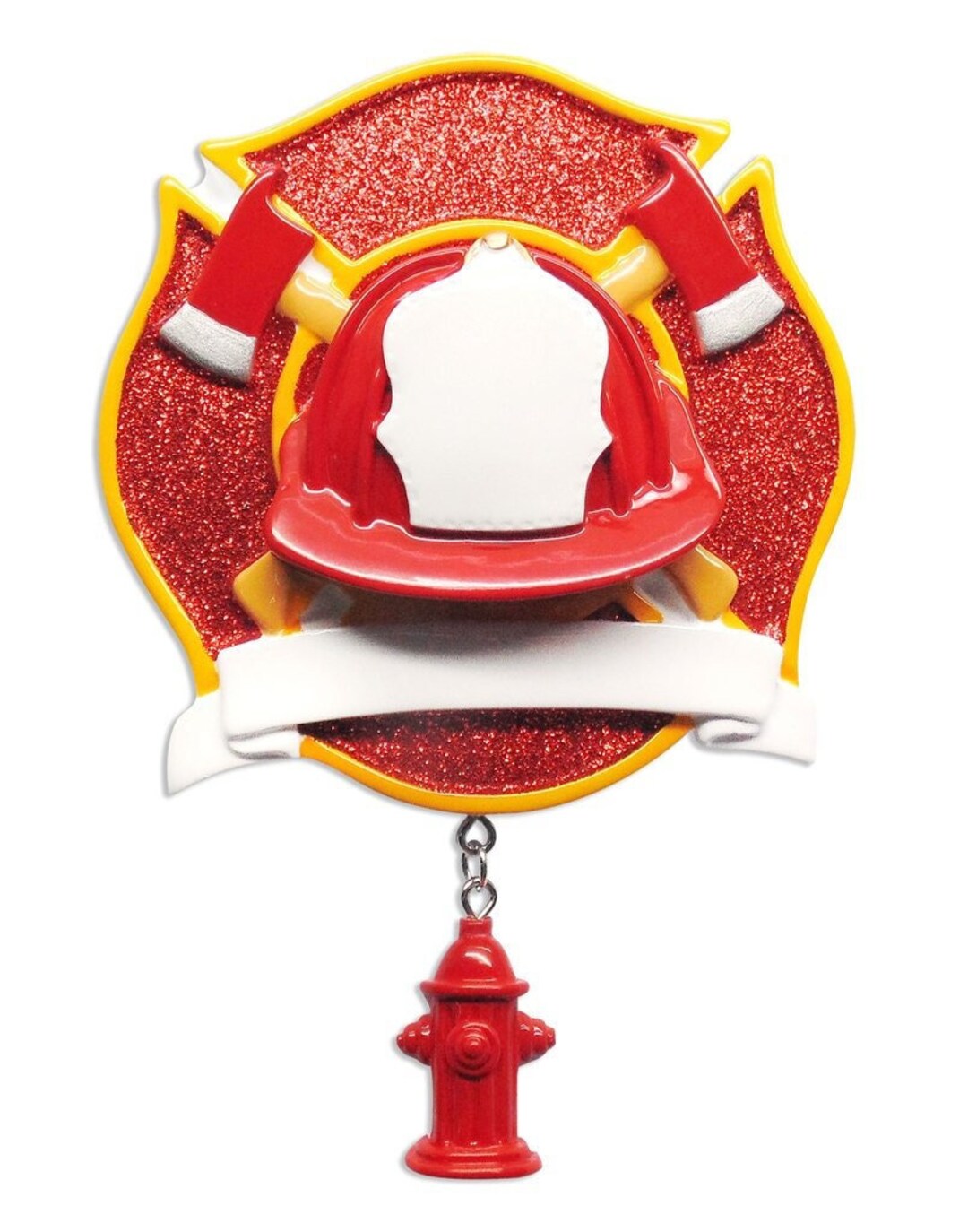 Personalized Christmas Ornament Fire Truck With Banner - Etsy