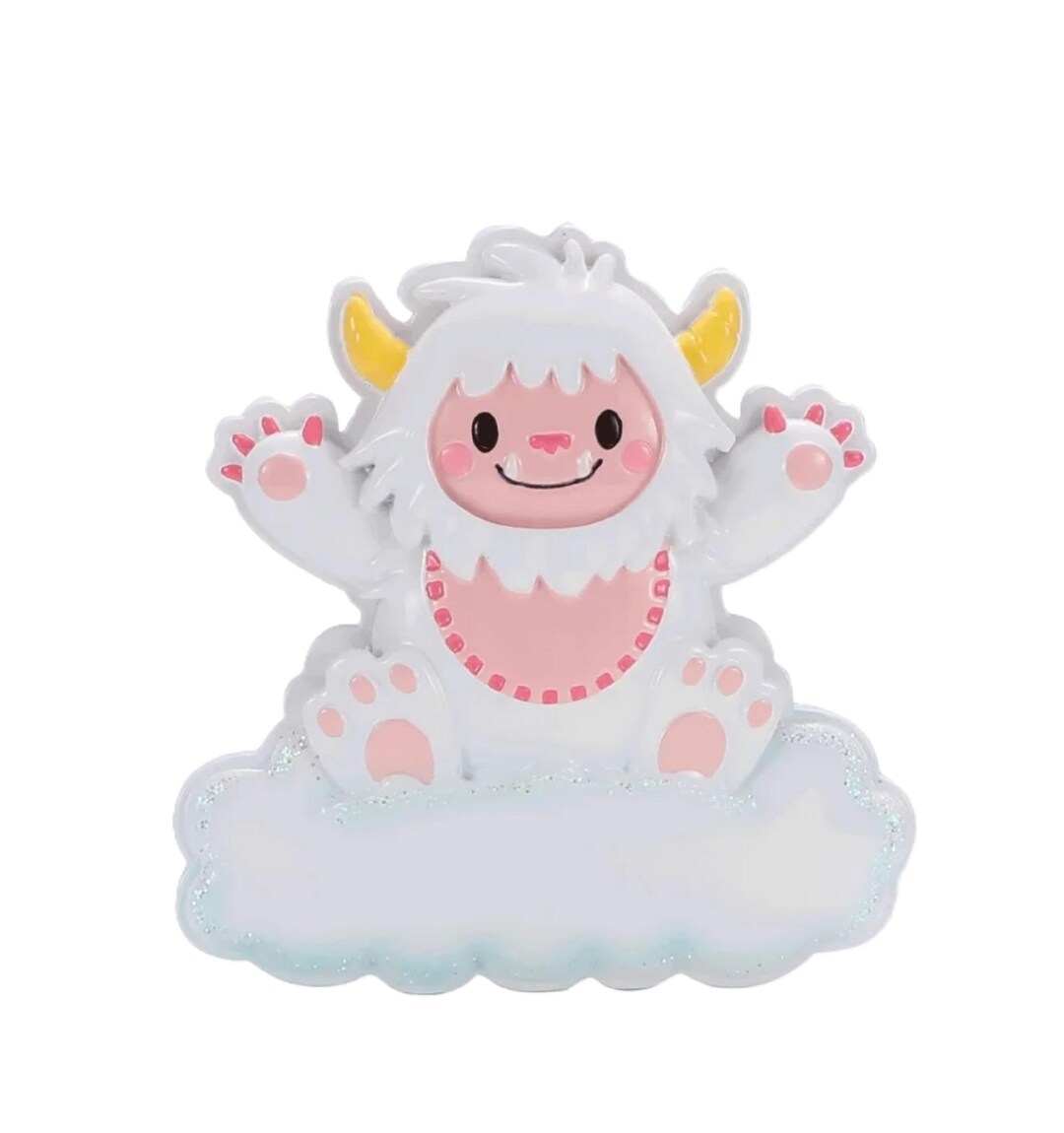 Baby Yeti (pink), Baby Girl Personalized Christmas Ornament - Etsy