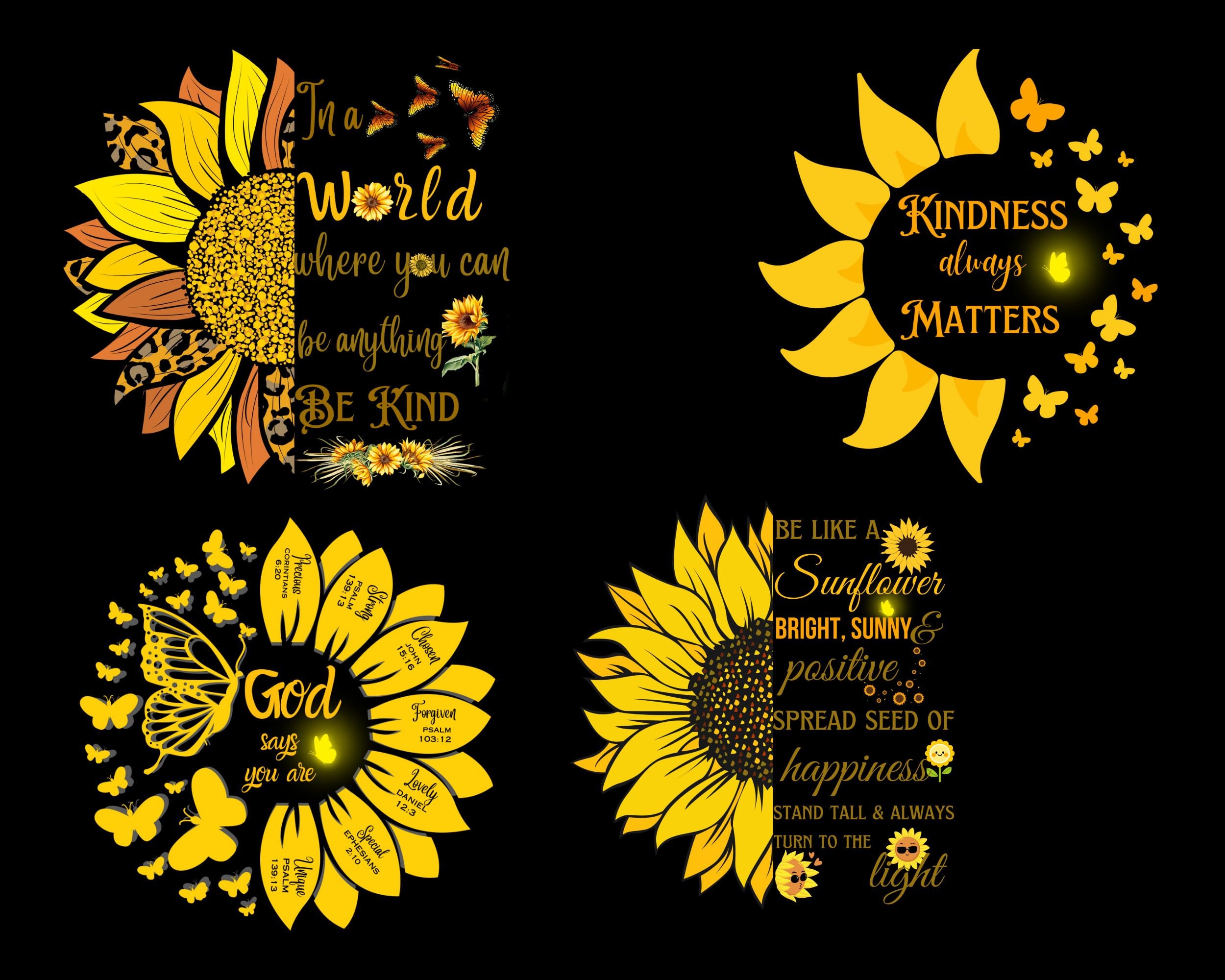 Inspirational Sunflower Clipart, Positive Quotes, Mental Health ...