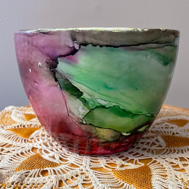 Hand Painted Ink Pot - Etsy