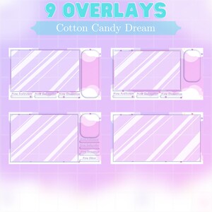 Twitch Stream Package cotton Candy Dream/ Customizable Overlay ...