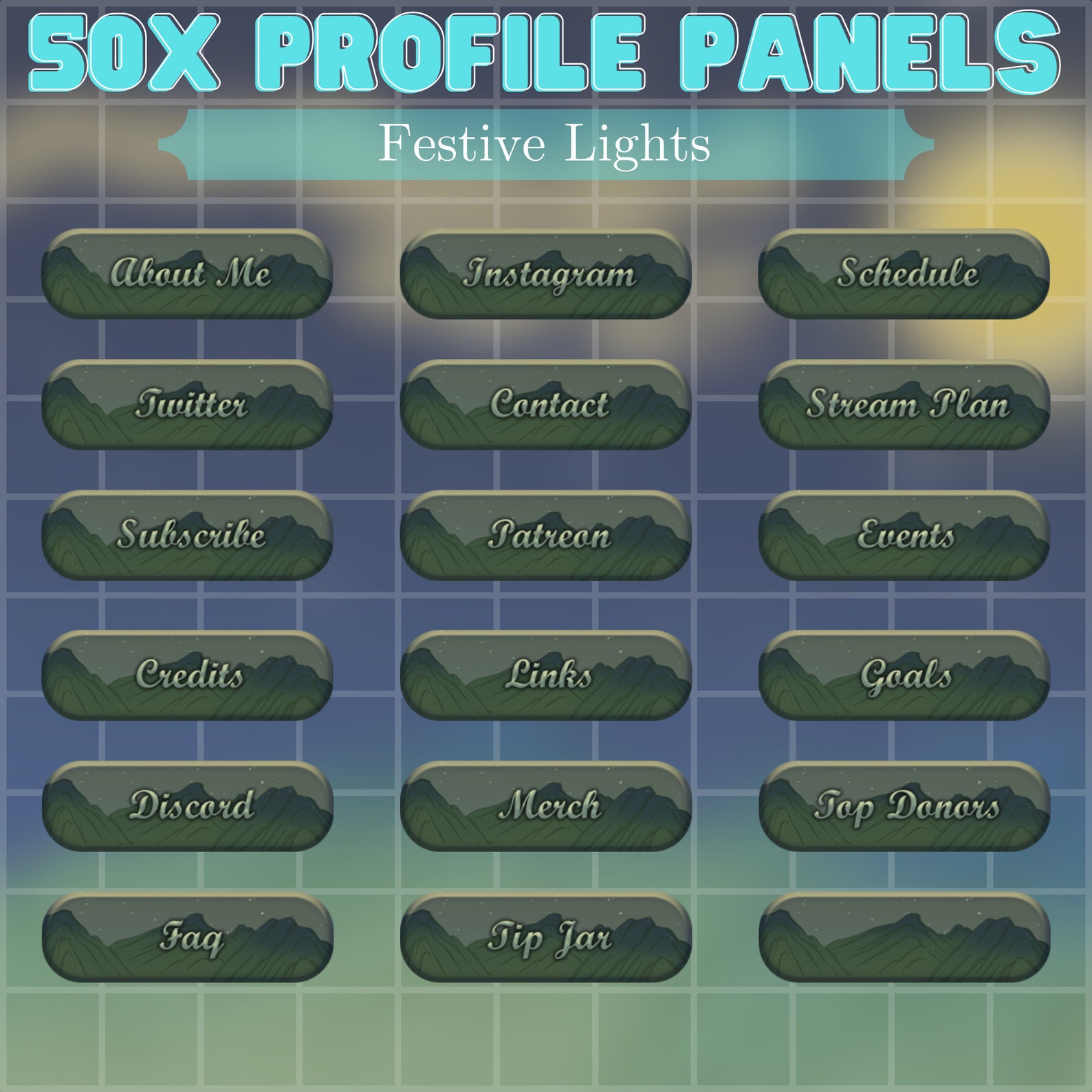 Twitch Stream Package festive Lights/ Customizable Overlay/ Starting ...