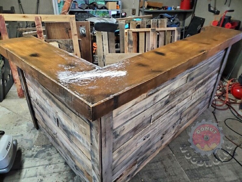 Reclaimed Pallet Wood Bar / Barnwood Bar / Custom Bar / - Etsy