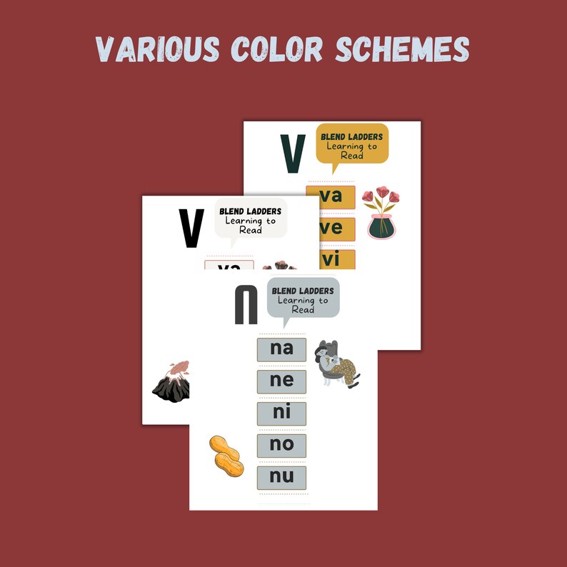 Blend Ladders - Learning to Read - Teach Kids Vowel Sounds - Etsy