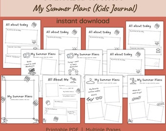My Summer Journal Printable PDF Daily Journal and Diary for Kids Kids ...