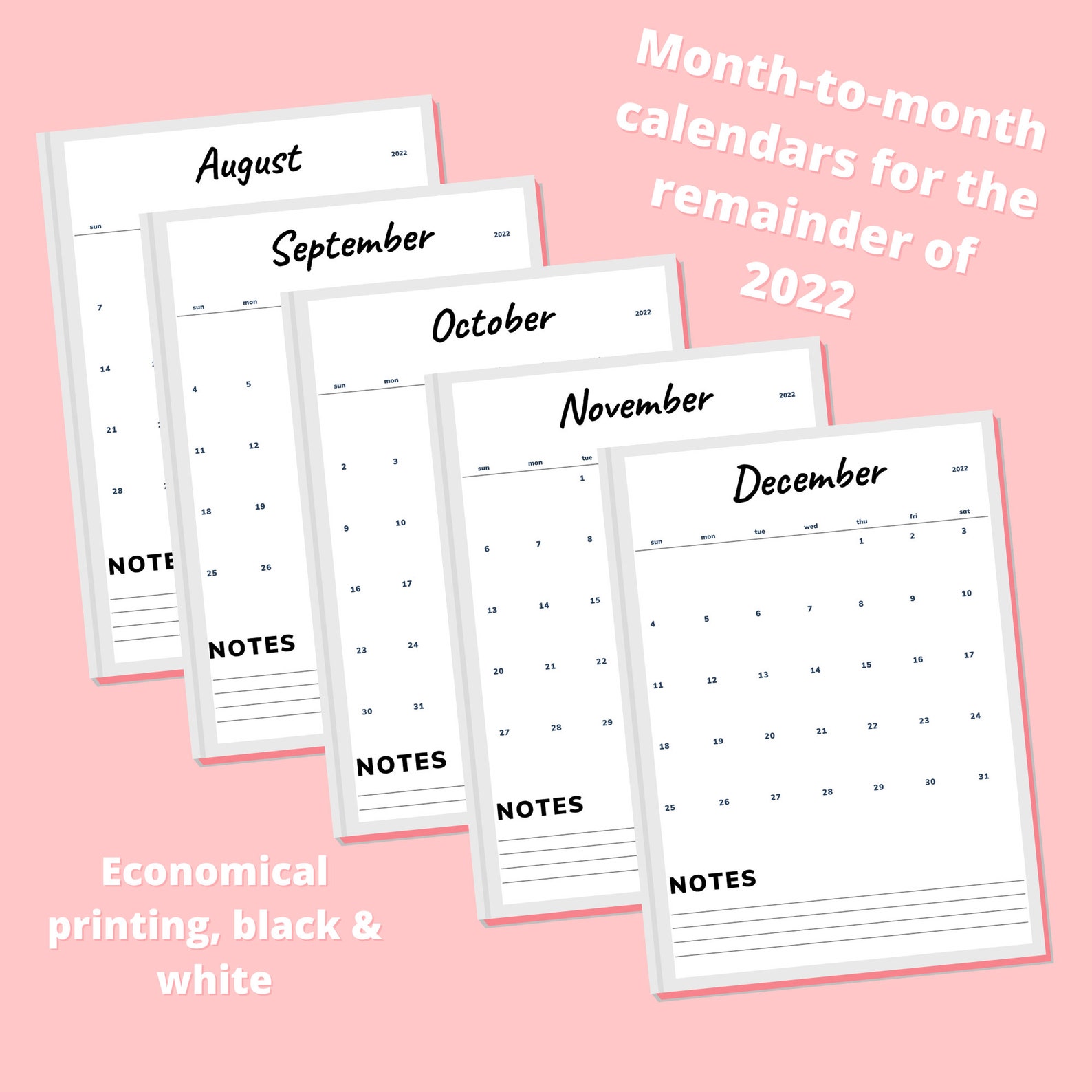 2022-2023 Simplified Printable Planner - Etsy Canada