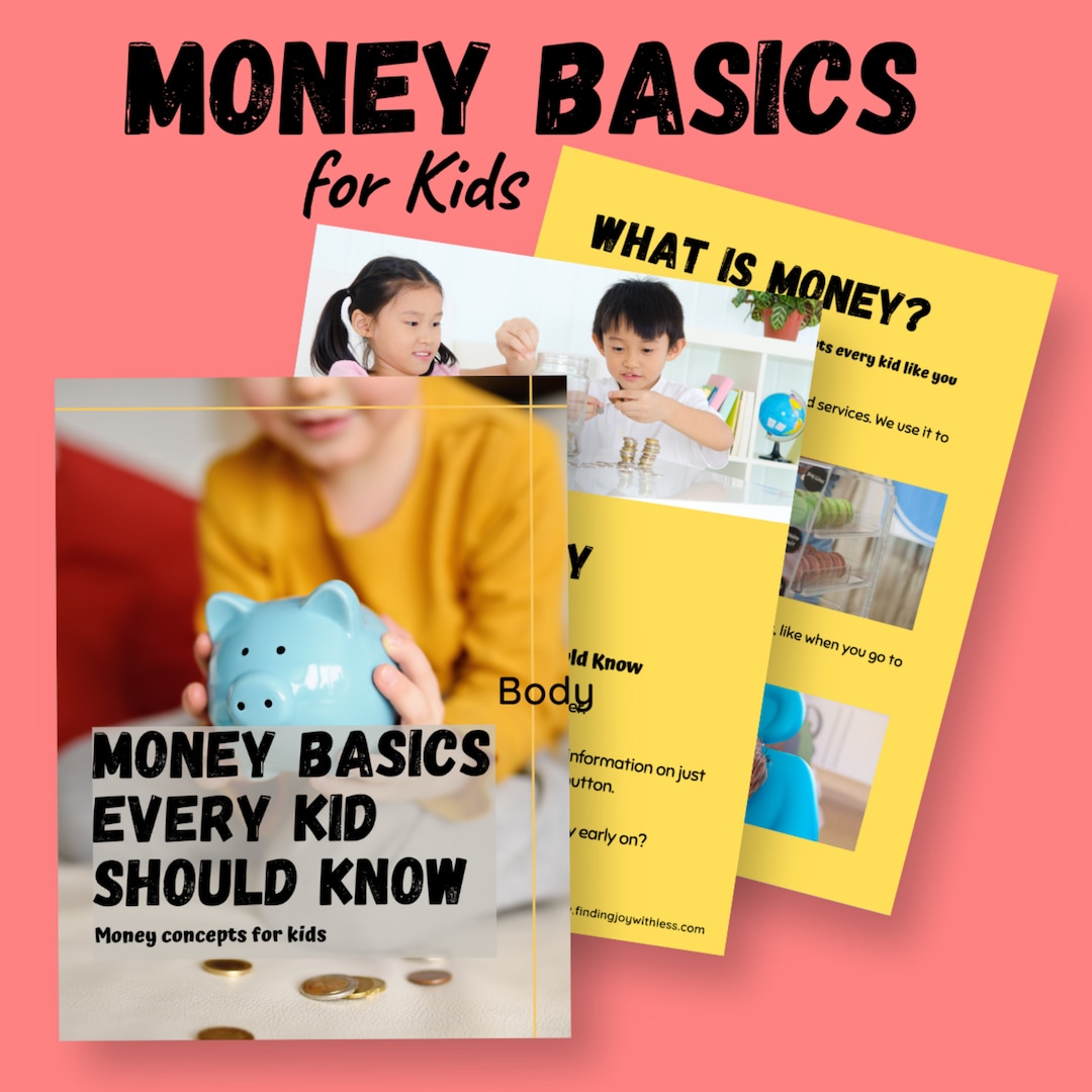 Money Concepts for Kids + Basic Finance for Kids Workbook - Etsy