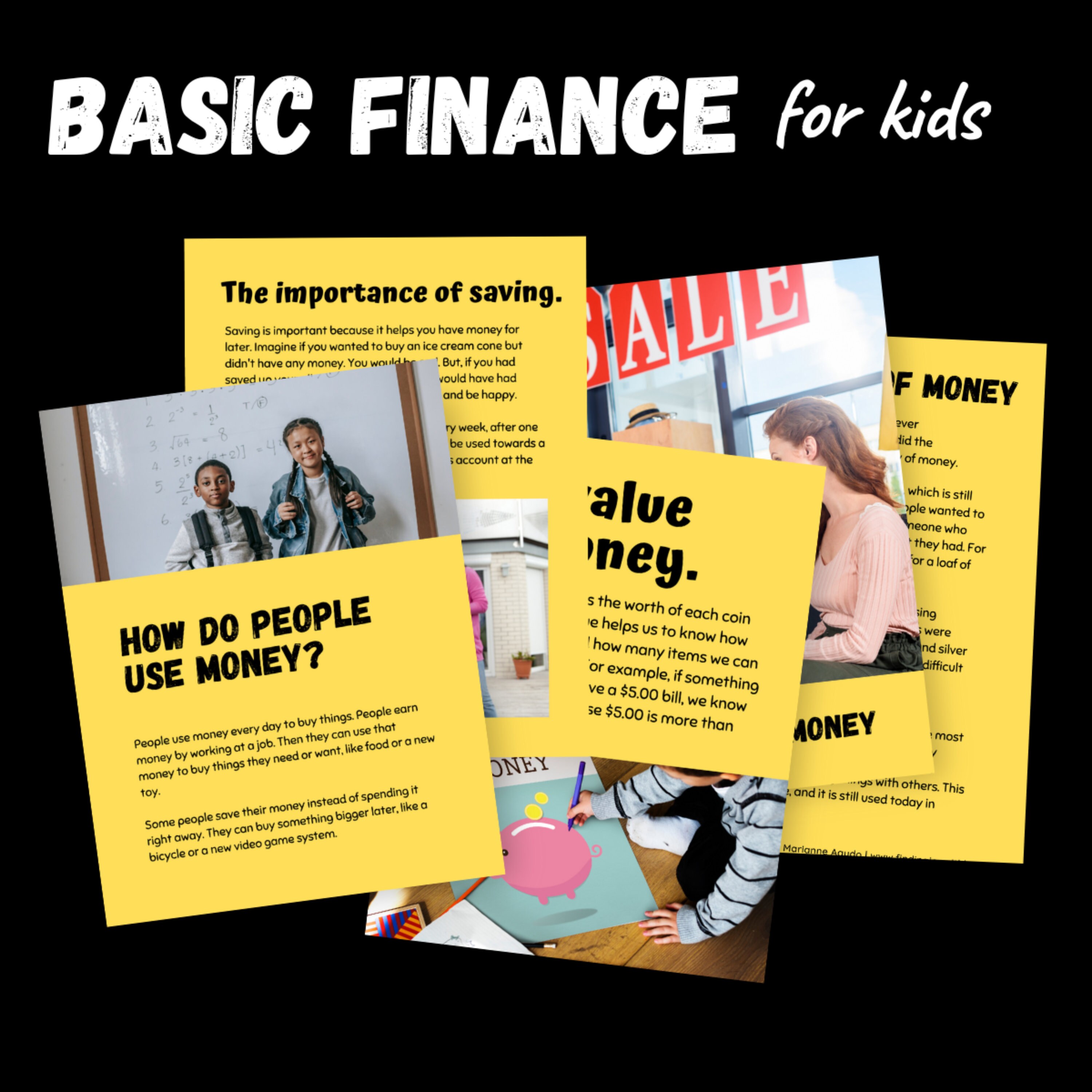 Money Concepts for Kids + Basic Finance for Kids Workbook - Etsy