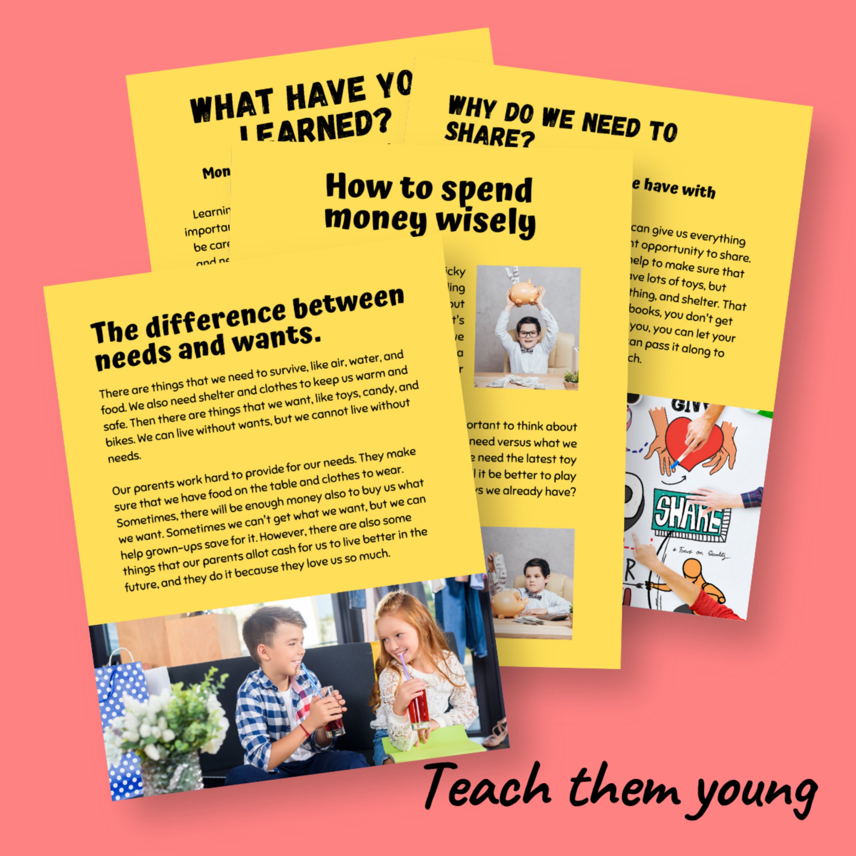 Money Concepts for Kids + Basic Finance for Kids Workbook - Etsy