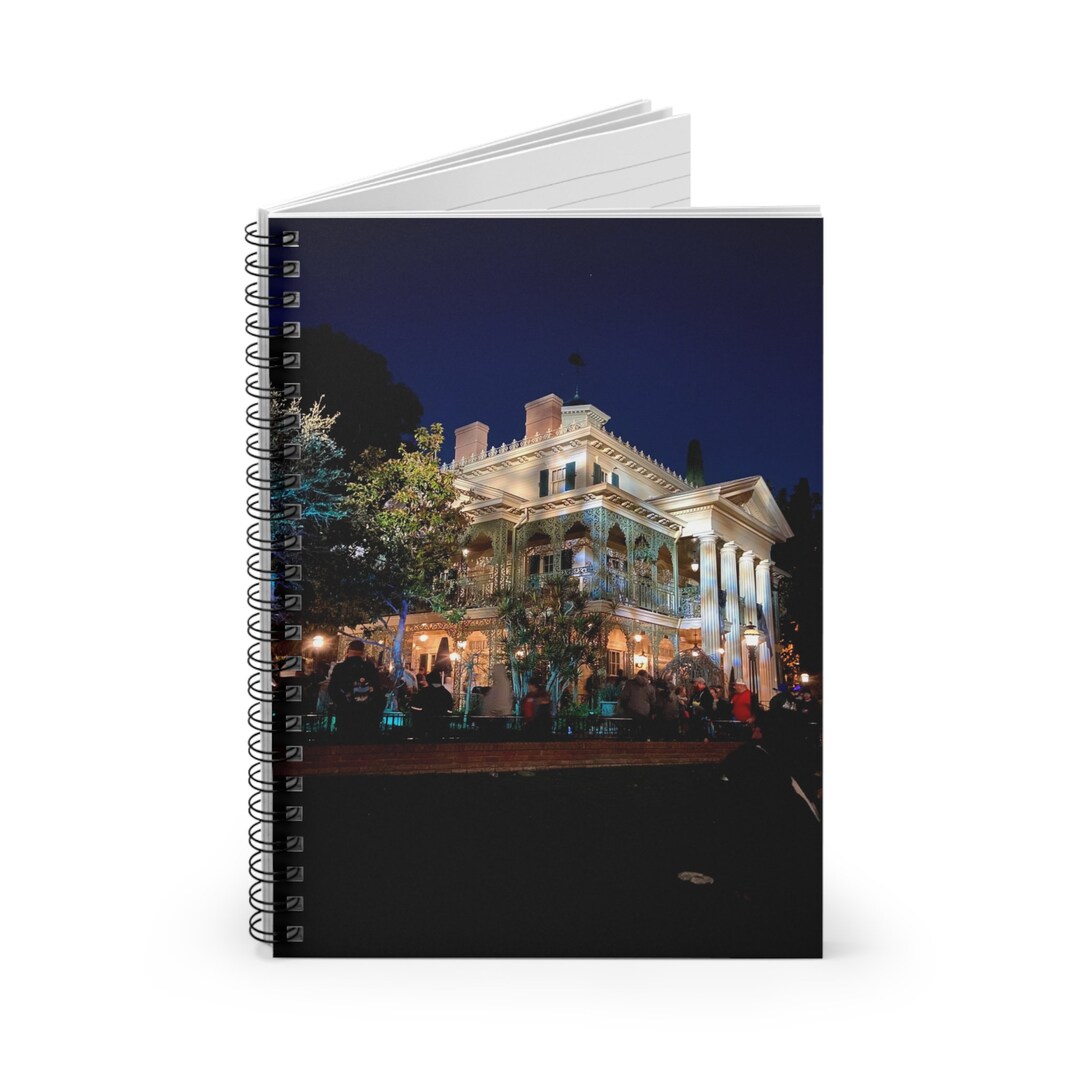 Haunted Mansion at Night: Disneyland Photography Spiral Notebook ...
