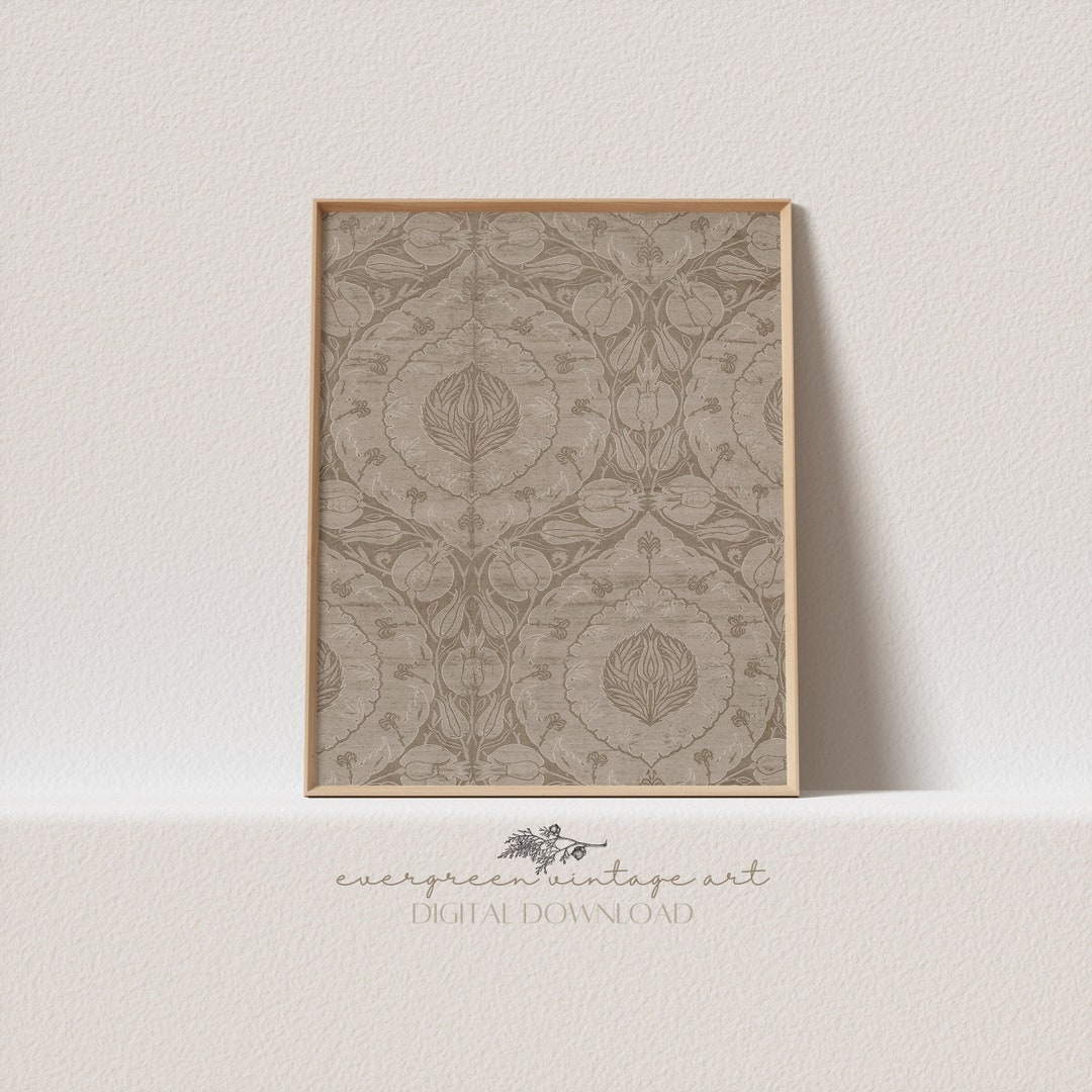 Woven Textile Print Vintage Neutral Silk Fabric Pattern Bohemian ...