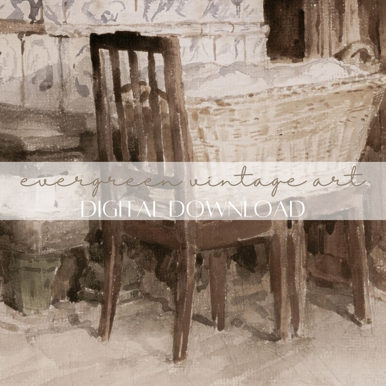 Laundry Basket Print Vintage Moody Victorian Cottagecore - Etsy