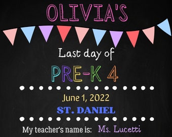 End of School Sign, Reusable Last Day of School Printable Sign ...