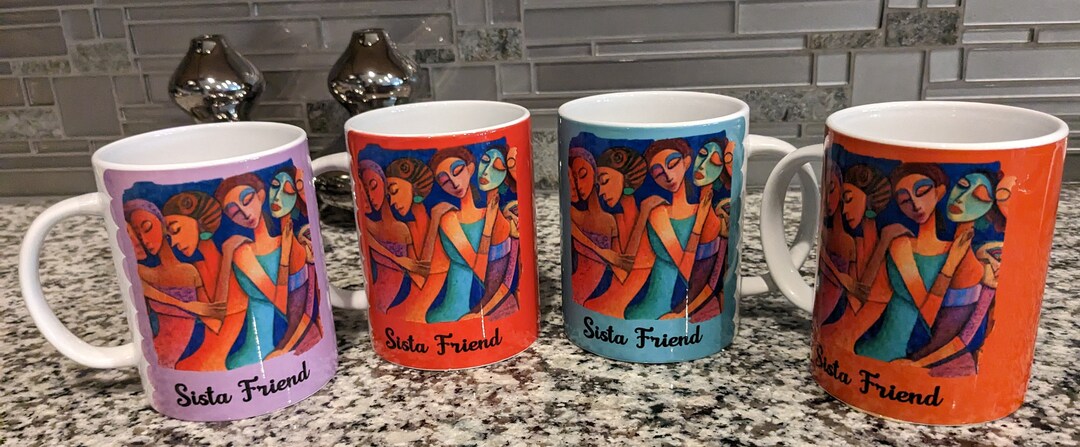 Sista Friend Mug: Colorful Art Coffee Cup - Etsy