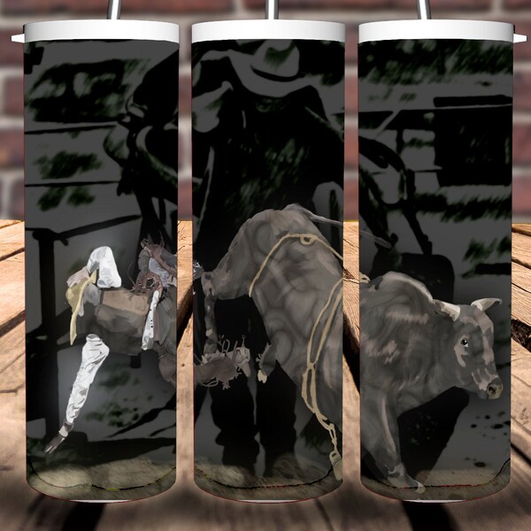 Bull Riding Sublimation for Tumblers - Etsy