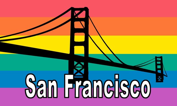 San Francisco Pride Flag | Etsy