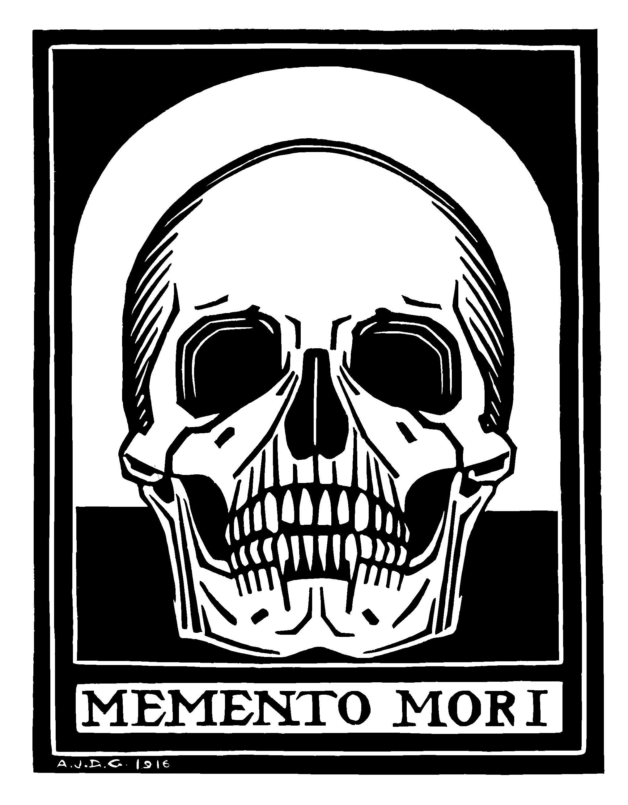 Memento Mori Skull Digital Download SVG, EPS, and PNG Files Antique ...