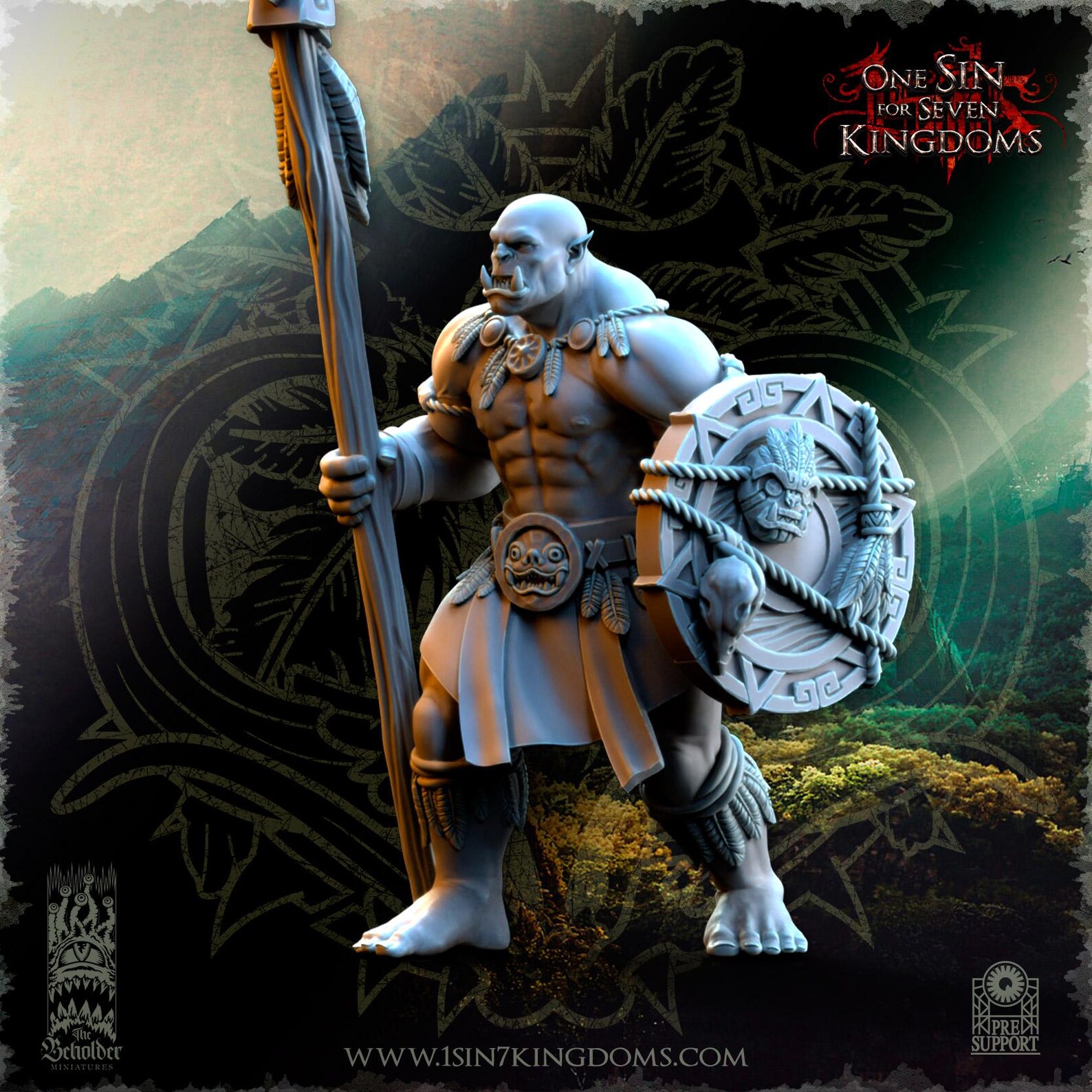 Orc Warriors - Spear Infantry Orcs Miniatures | Tabletop Gaming 32mm ...