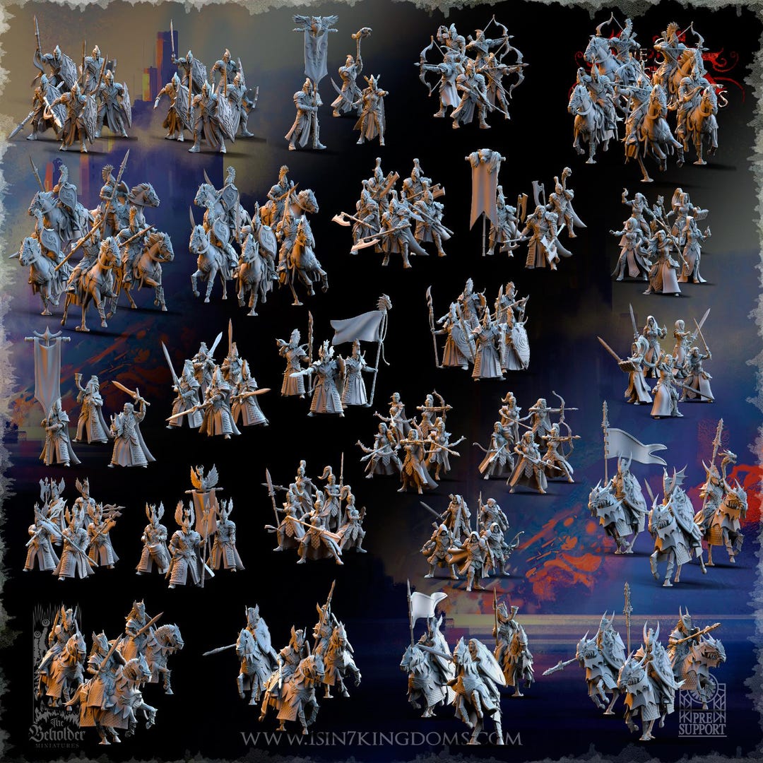 High Elf Army Bundle – Elven Host Collection for 5e / RPG (32mm Scale ...