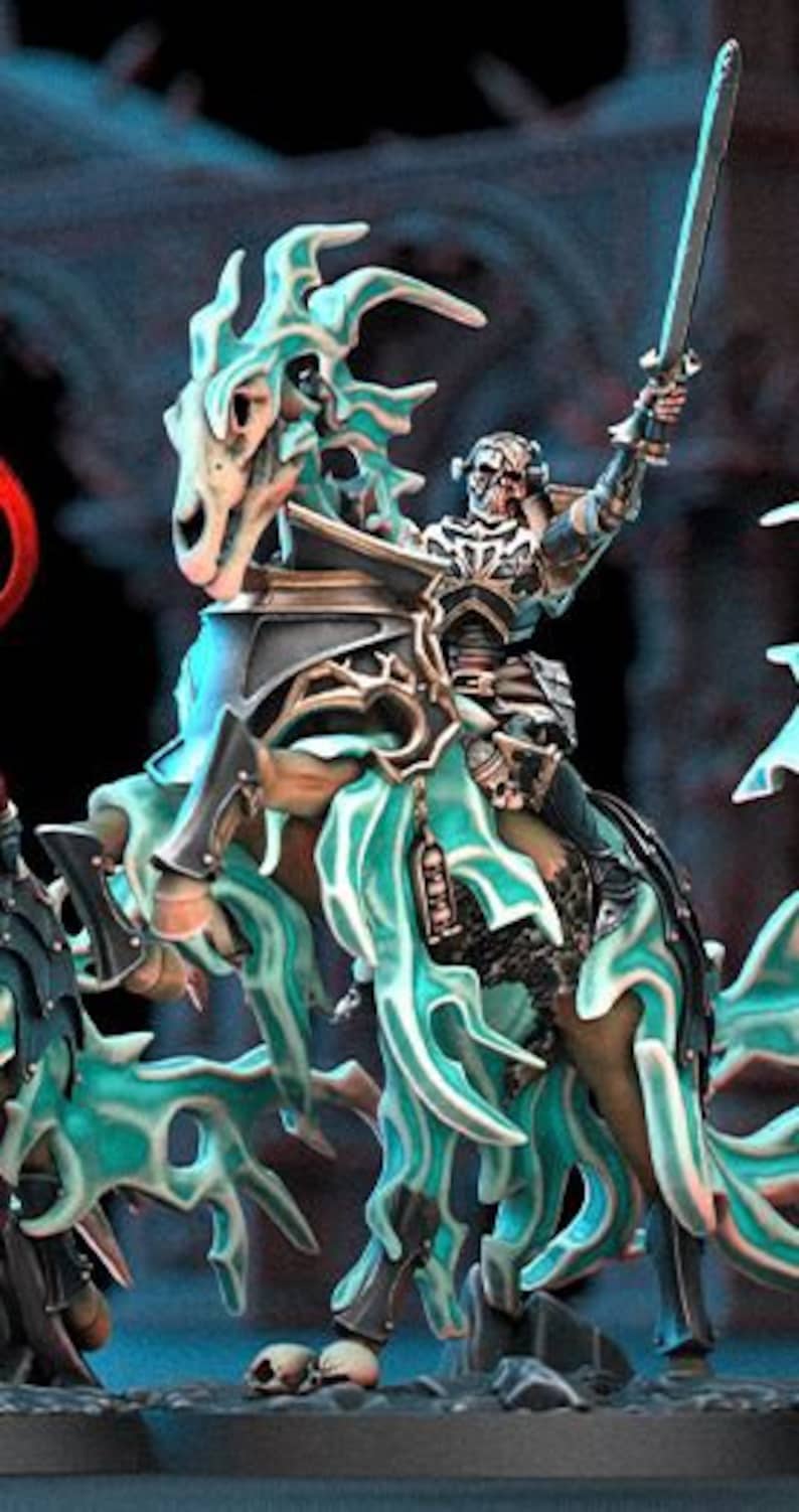 Ghost Skeleton Knights Cavalry Squad Undead Death Knight Horses 14k ABS ...