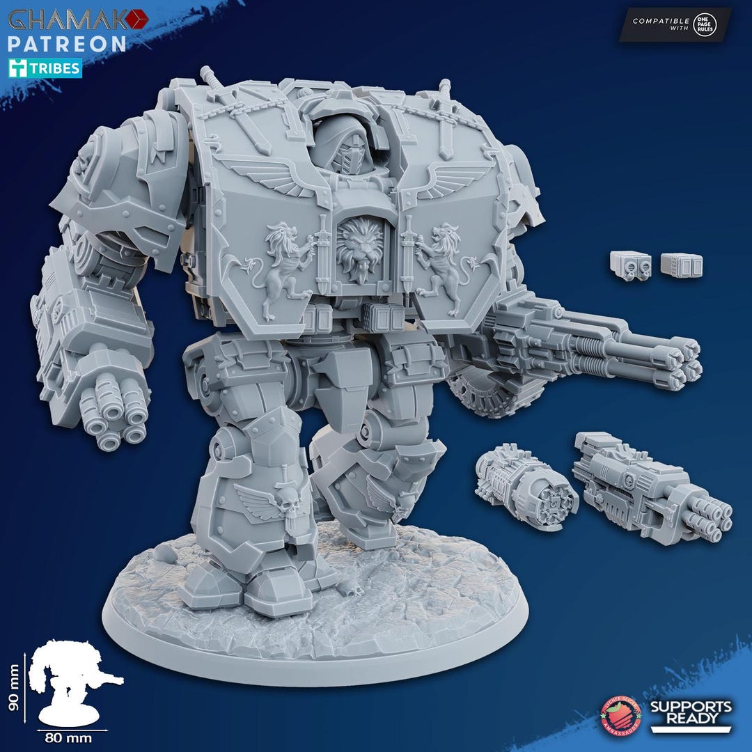 Dreadnought Ancient Vehicle Ghamak Space Crusaders 32mm Scale Wargaming ...