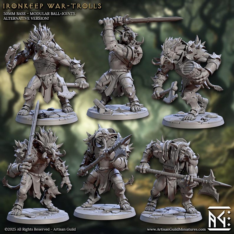 Ogre Army Bundle – Ironkeep War Trolls for 5e / RPG (32mm Heroic Scale ...