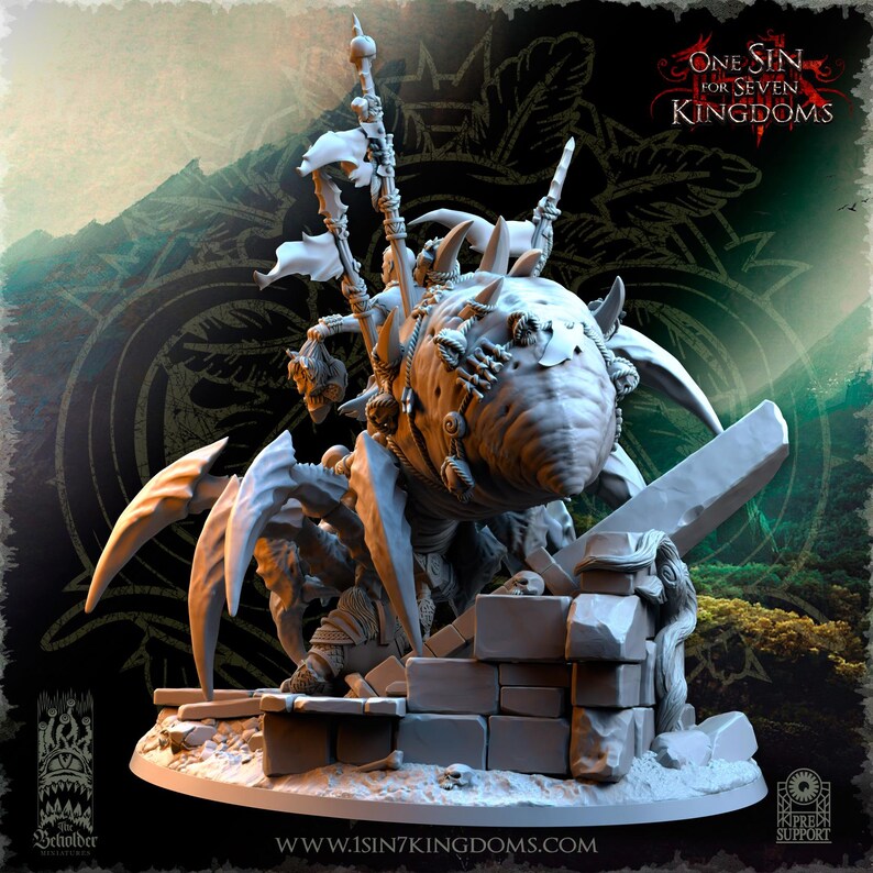 Orc Shaman Spider Rider - Giant Spider Orcs Miniatures | Tabletop ...