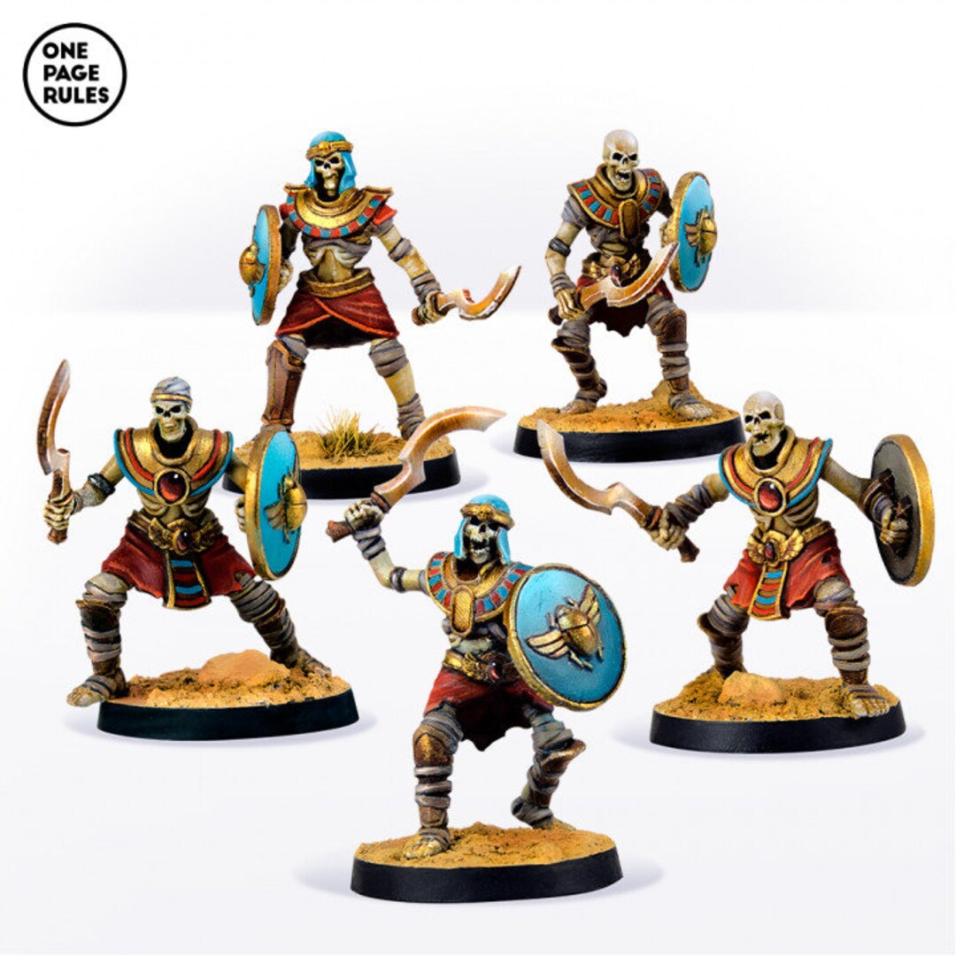 Mummified Skeleton Warriors With Swords 32mm Abs-like Resin Miniatures ...