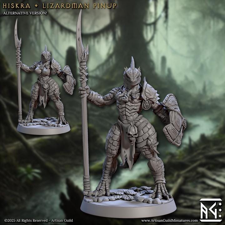 Lizardmen Army Bundle for 5e / RPG (32mm Heroic Scale) Modular ...