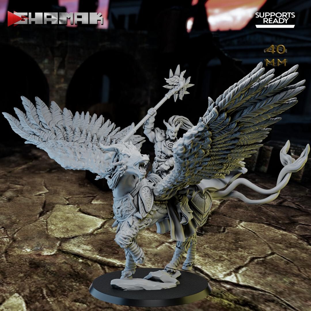 Eternals Miniatures - Lord Commander on Pegasus - Ghamak Spartancast ...