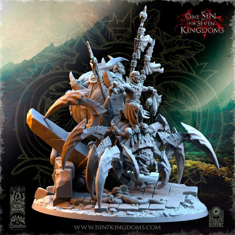 Orc Shaman Spider Rider - Giant Spider Orcs Miniatures | Tabletop ...