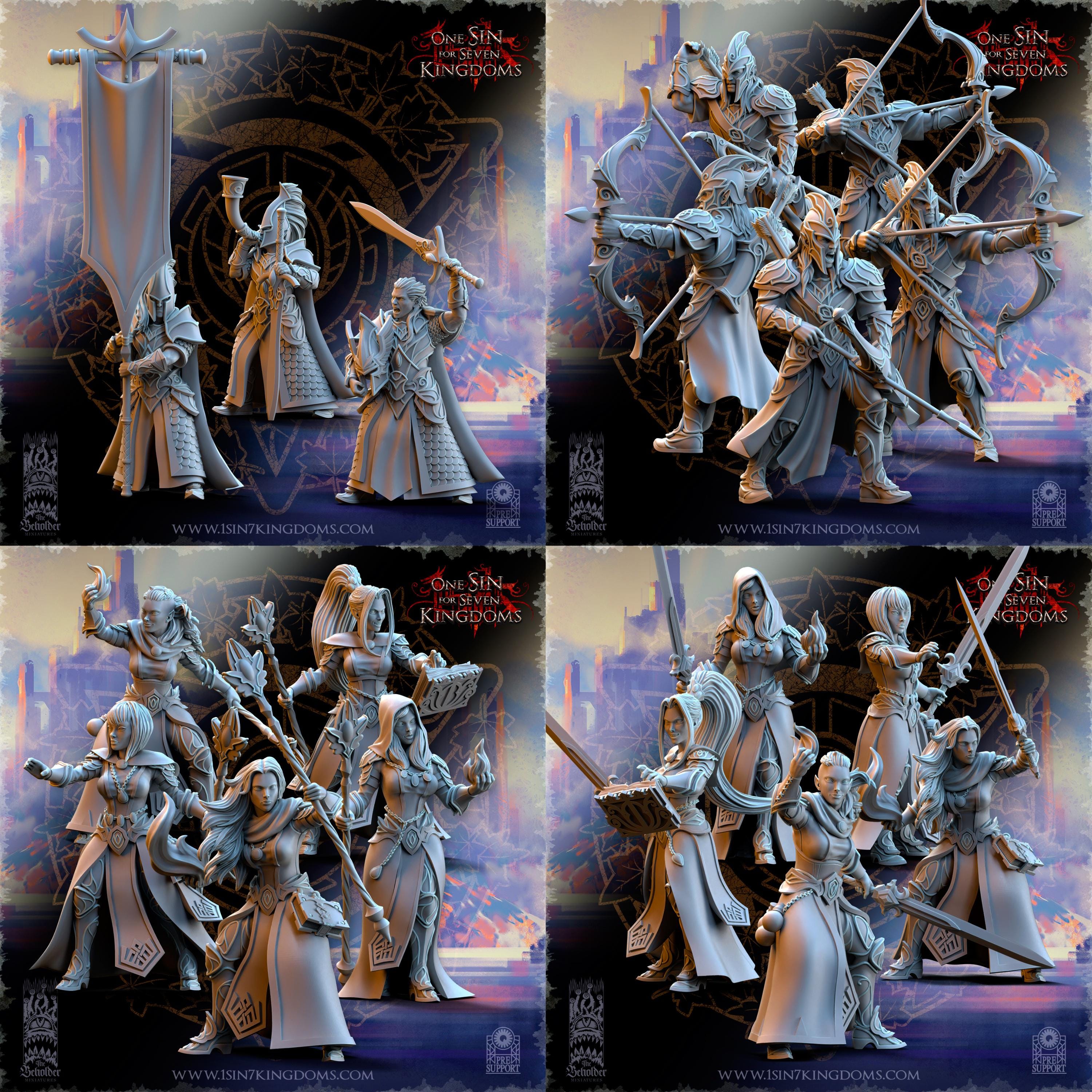 High Elf Army Bundle – Elven Host Collection for 5e / RPG (32mm Scale ...