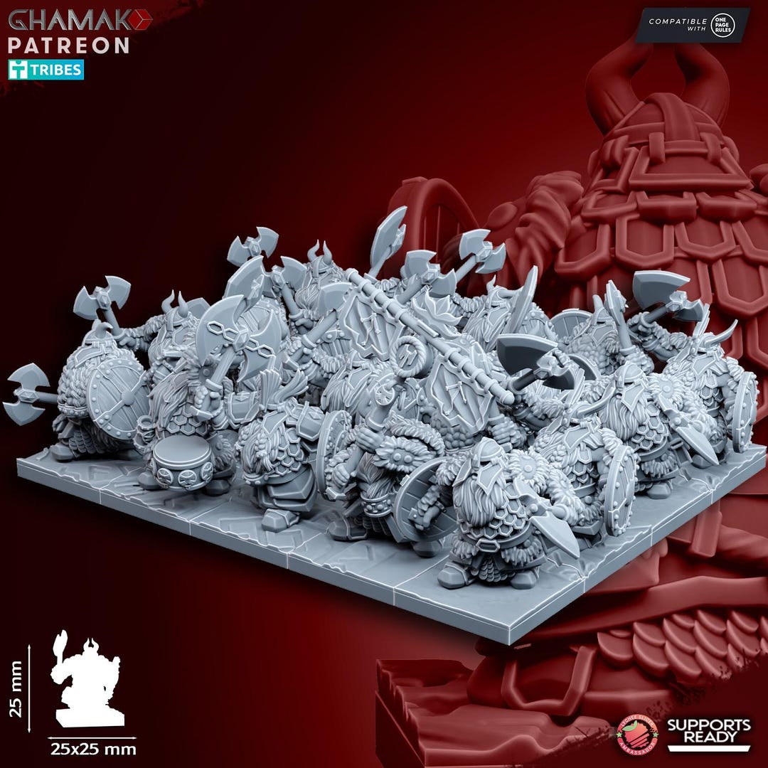 Dwarves - Heavy Infantry Dwarven Miniatures Squad by Ghamak | Dwarf ...