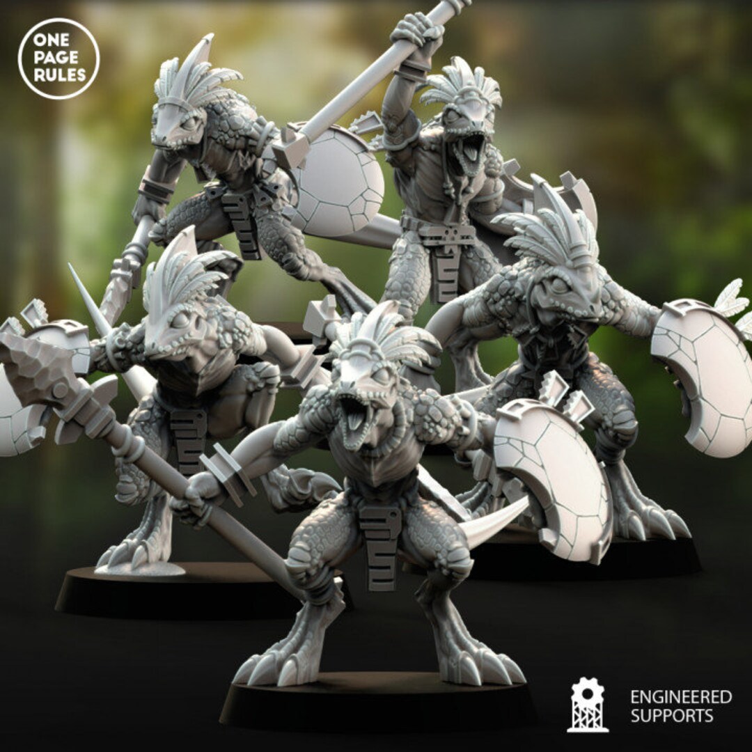 Lizardmen Saurian Geckos With Javelins 32mm Miniatures Skirmishers for ...