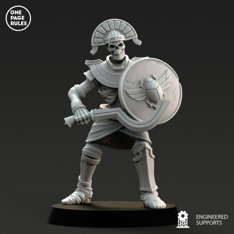 Mummified Skeleton Warriors With Swords 32mm Abs-like Resin Miniatures ...