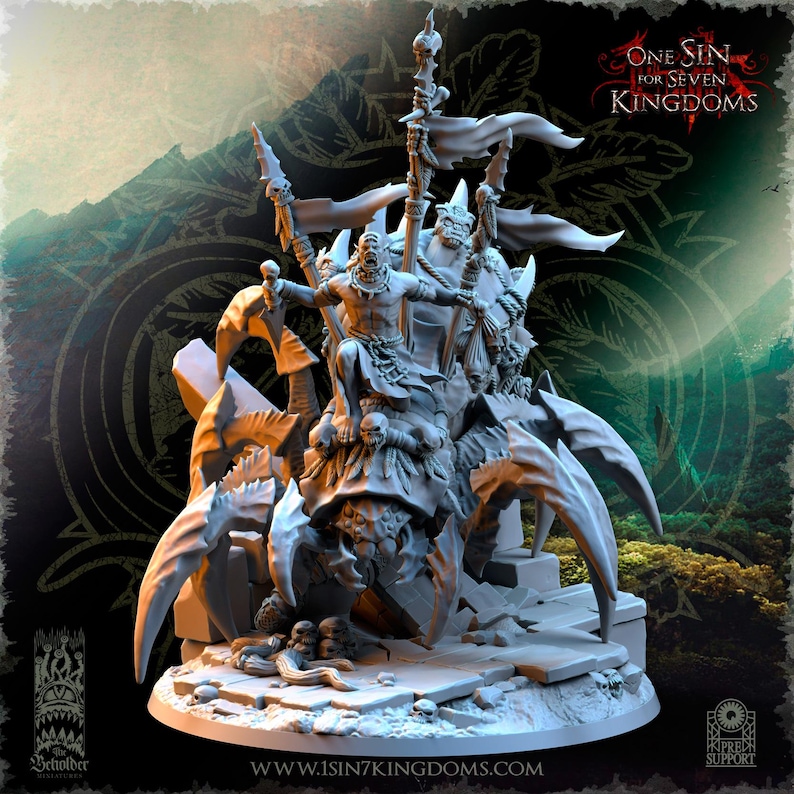 Orc Shaman Spider Rider - Giant Spider Orcs Miniatures | Tabletop ...