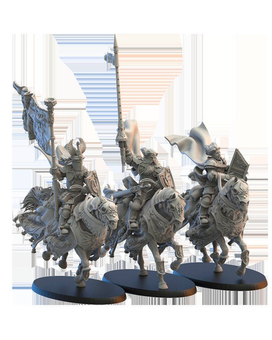 Breton Knights Cavalry: 32mm Abs-like Resin Miniature for Tabletop RPG ...