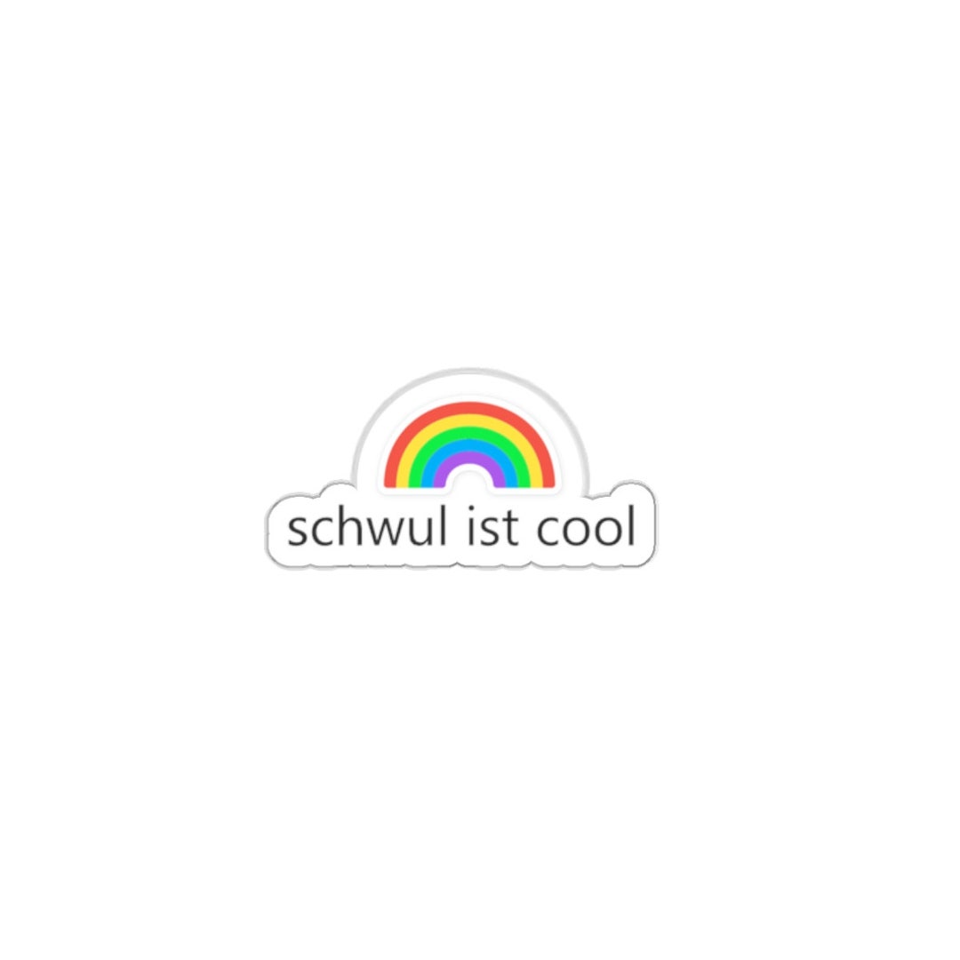German LGBT Pride Rainbow Sticker / Schwul Ist Cool - Etsy